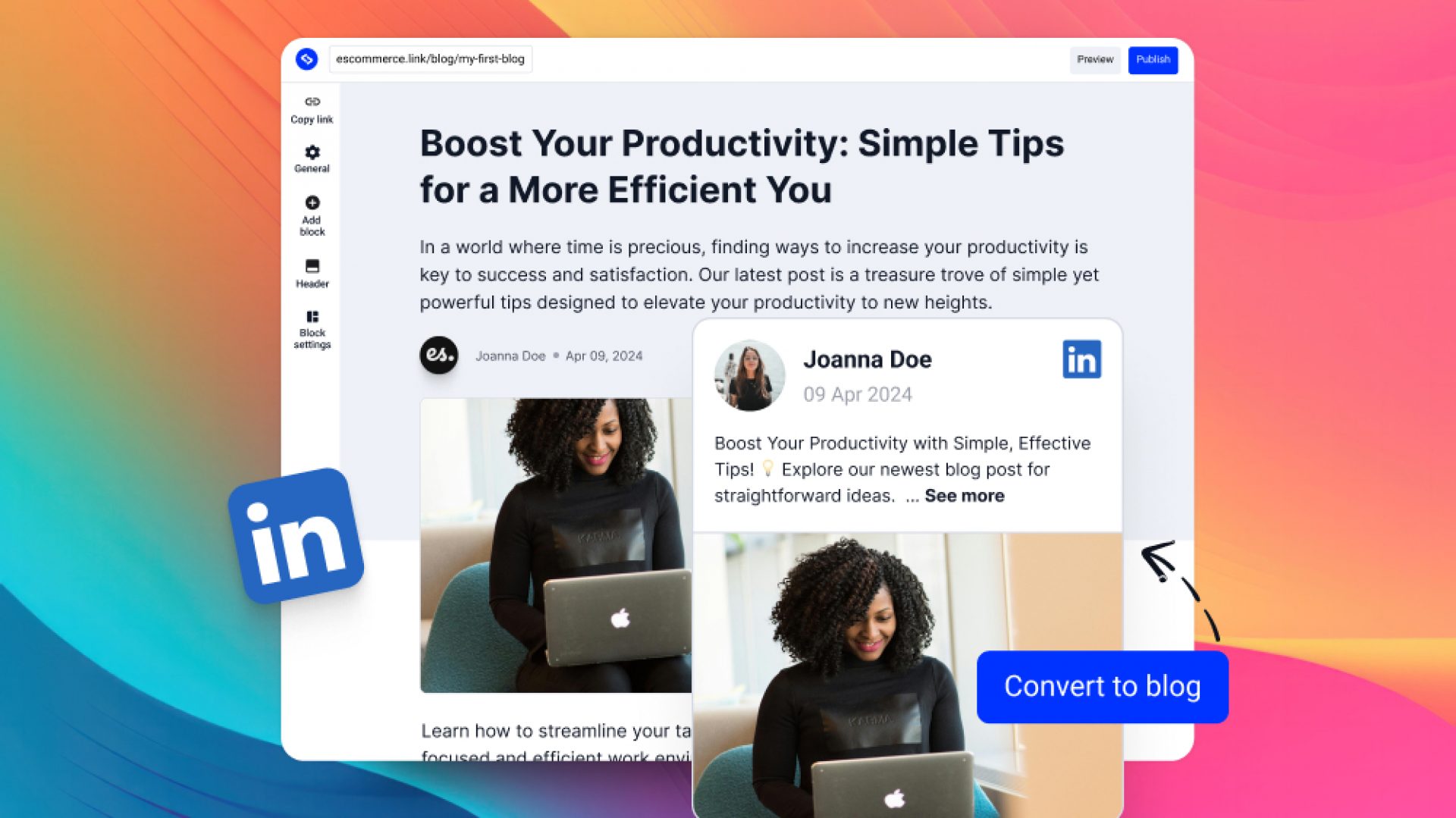 How to Convert LinkedIn Post to Blog Article In Seconds? - Feedlink